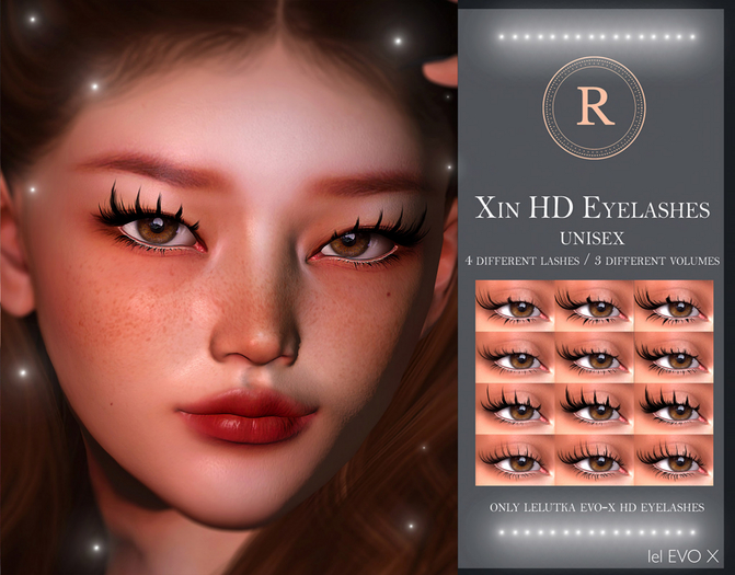 Second Life Marketplace - [ R U V A ]- Xin HD Eyelashes UNISEX - EVOX